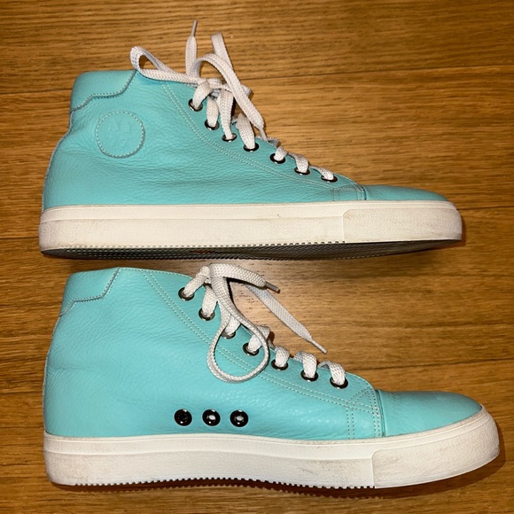 NY77DESIGN | Shoes | Mens High Sneakers In Leather Size 9us 43 Eu ...